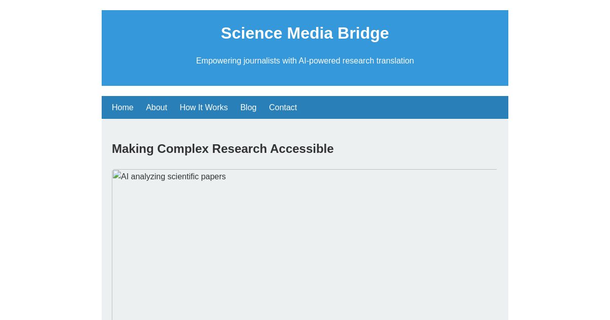 Science Media Bridge: AI-Powered Research Translation for Journalists