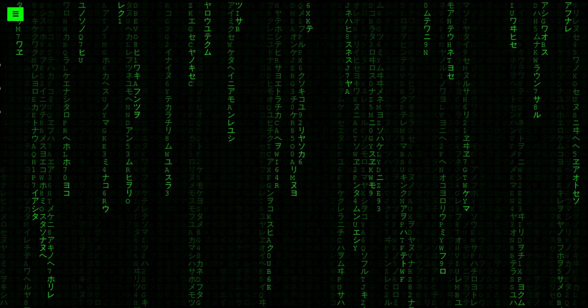 Advanced Matrix Code Rain Simulator styl