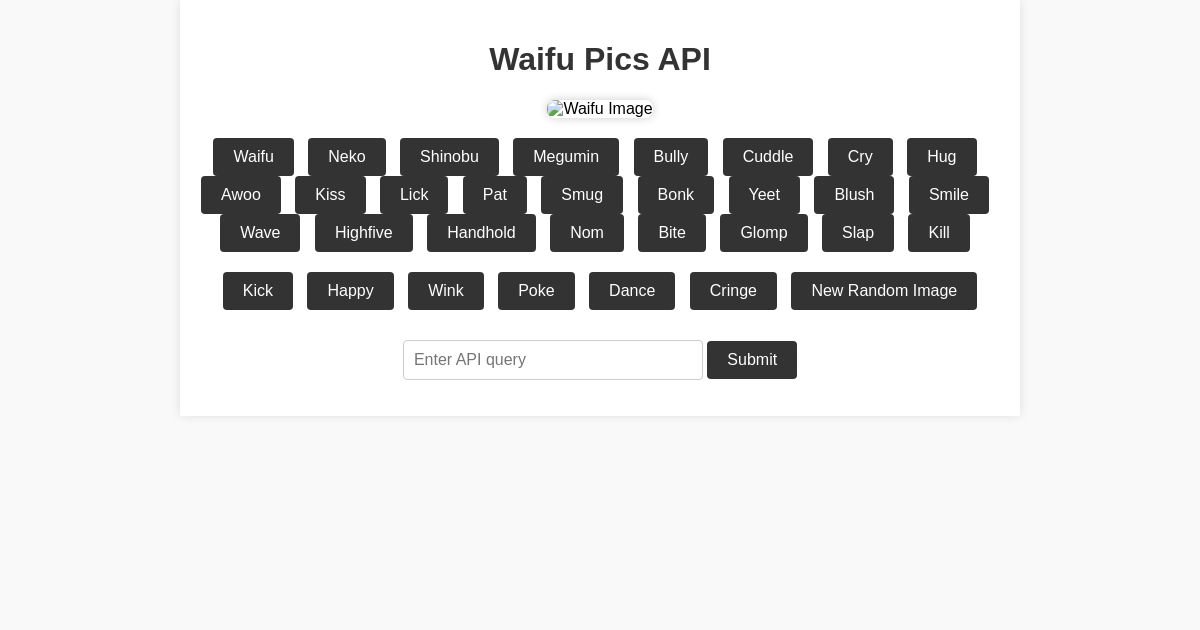 i.waifu.pics/qUY7BBo.jpg" ] }' and add a 'new random image' button and ...