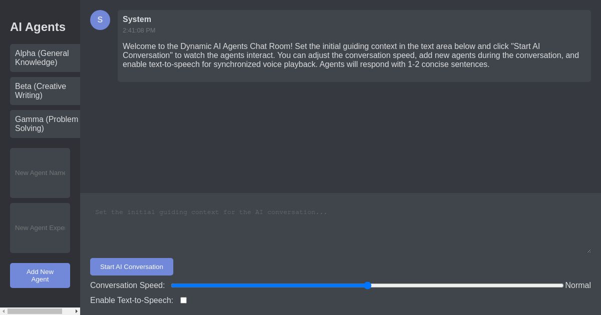 V2 AI Agent TTS Chatroom - Create Agents and Set ScenarioAI Agent TTS Chatroom - Create Agents ...