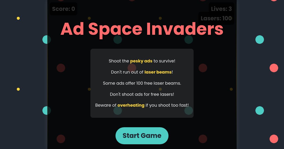 Ad Space Invaders - Blast Those Pesky Pop-ups!