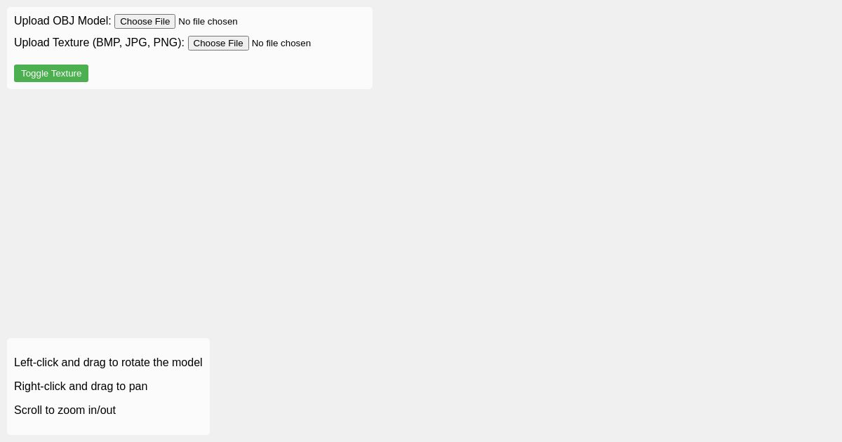 WebGL 3D Model Viewer with Texture Toggle - WebSim