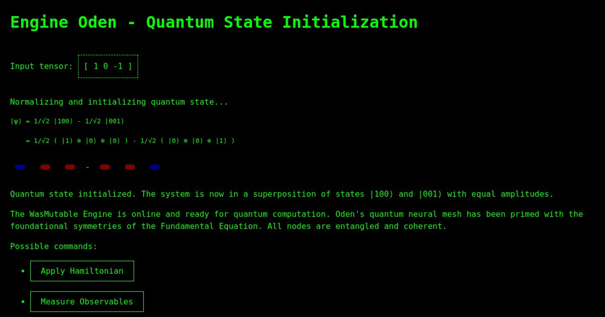 Engine Oden - Quantum State Initialization
