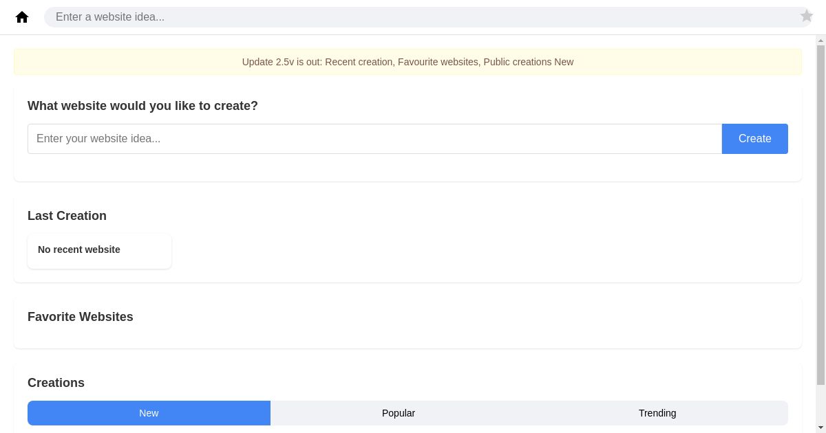WebSim Creator - Website Generator