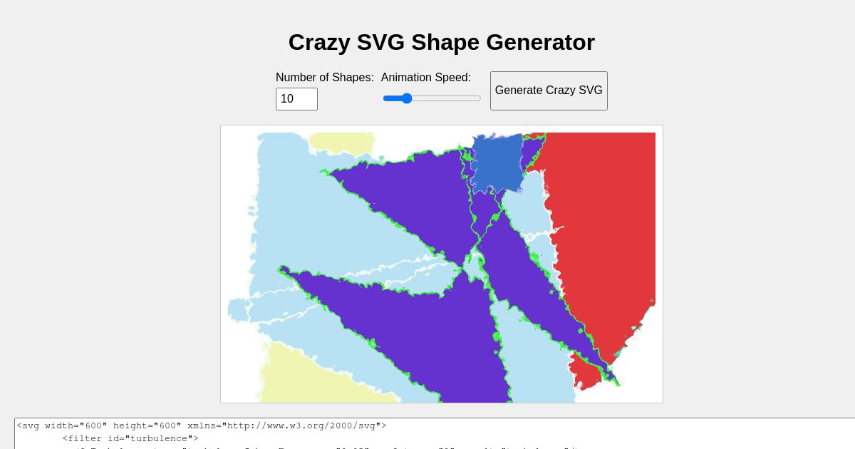 Crazy SVG Shape Generator