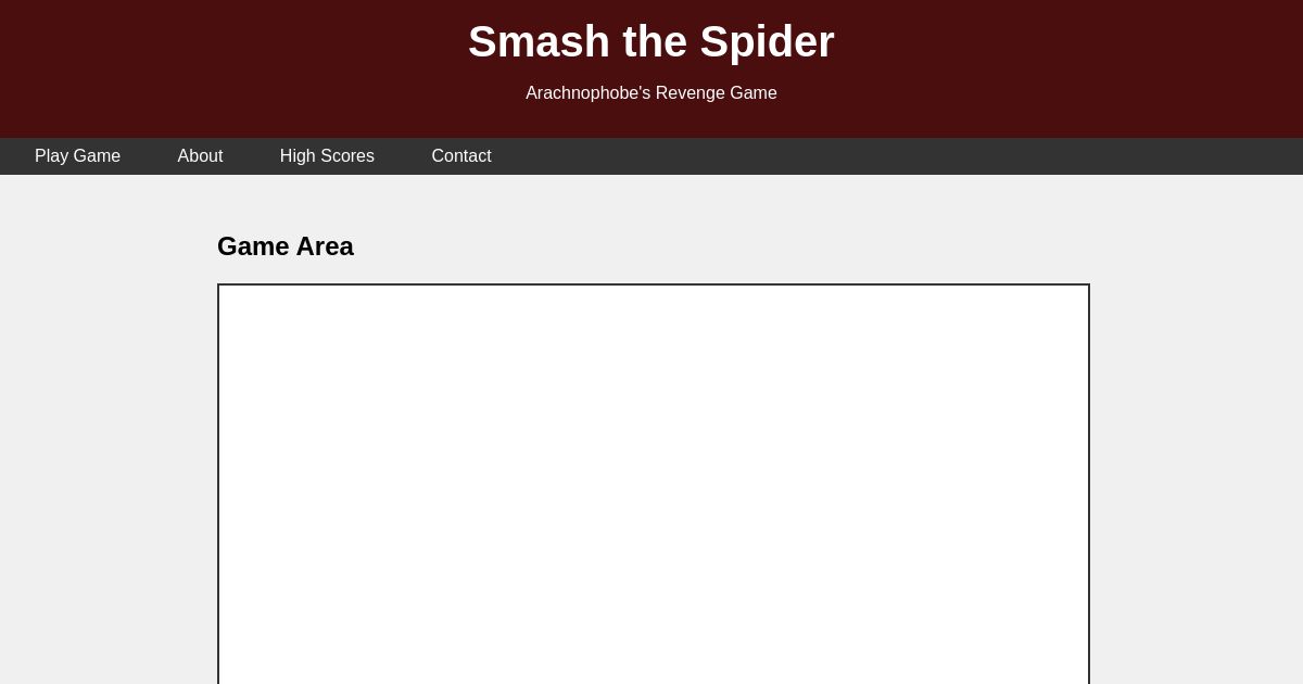 Smash the Spider: Arachnophobe's Revenge Game