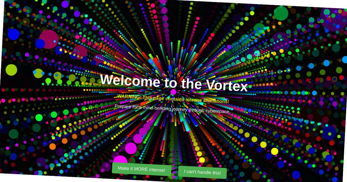 Overly Intense 3D Background Animation