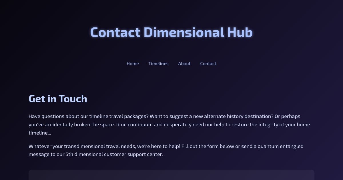 Contact Dimensional Hub