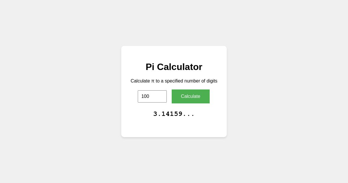 Pi Calculator