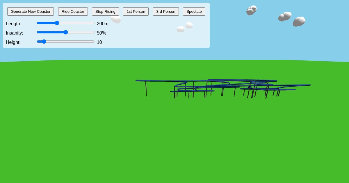 3D Roller Coaster Generator