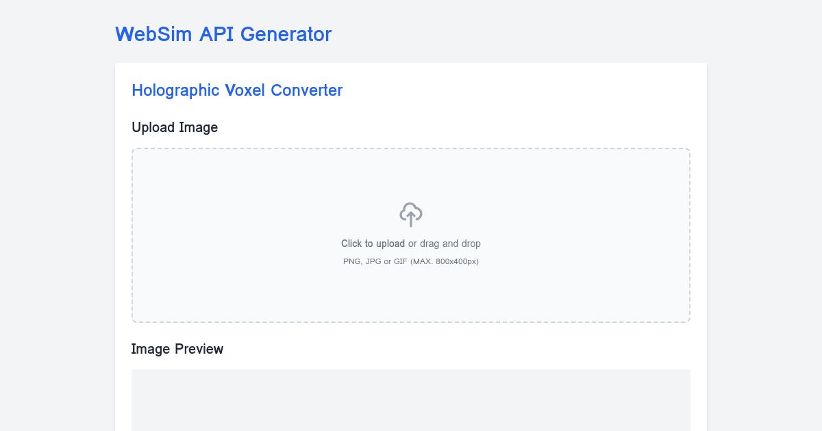 WebSim API Generator scrip