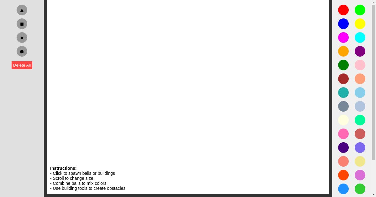 Advanced Color Mixing Physics Game
