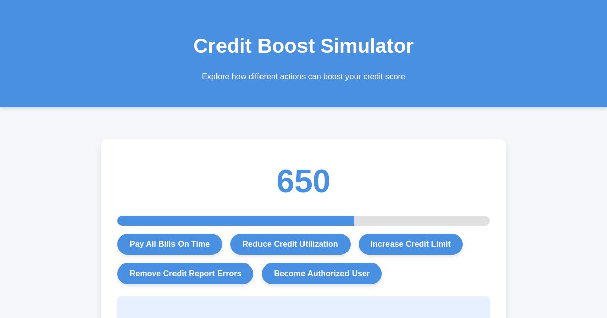 Credit Boost Simulator