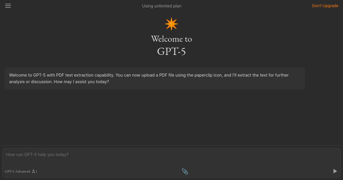 GPT-5 Advanced AI Interface