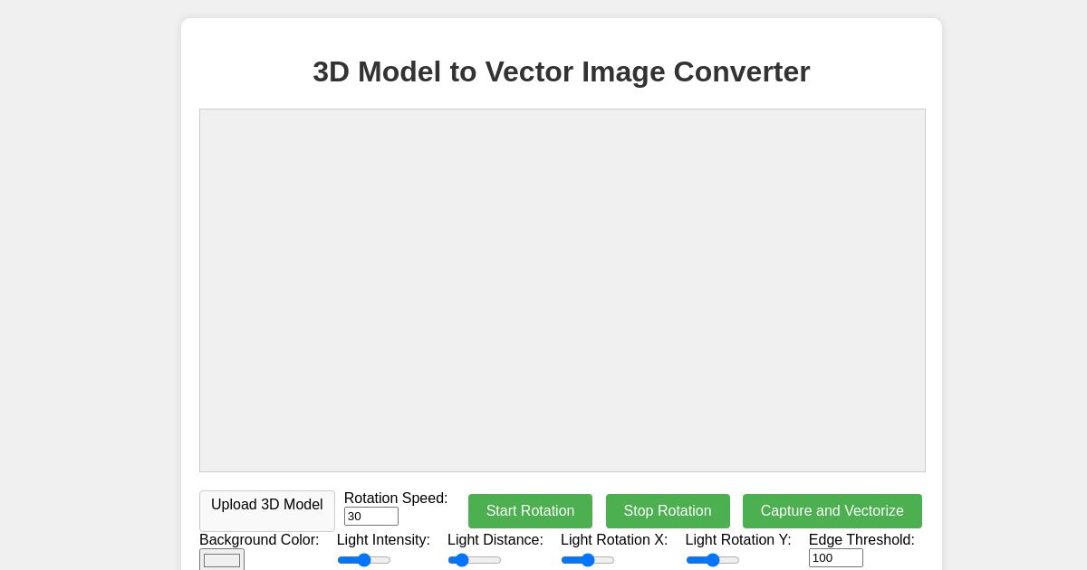 3D Model to Vector Image Converter