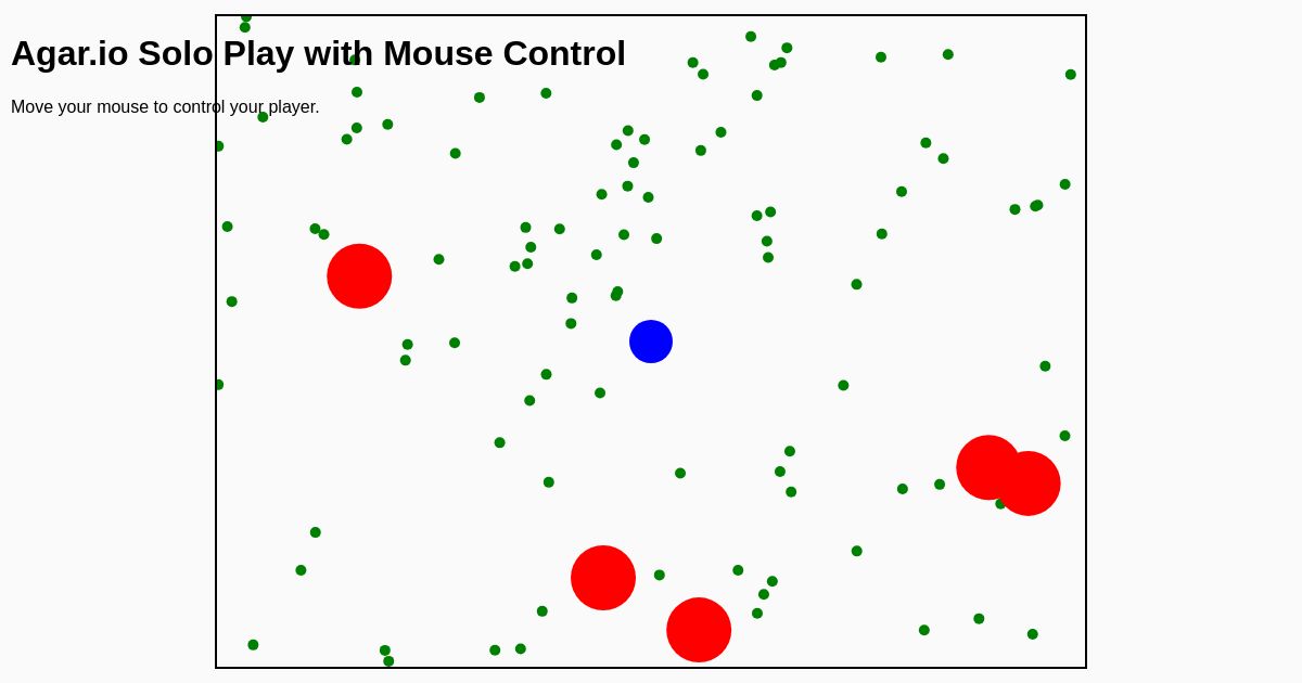 Agar.io Solo with Mouse Control