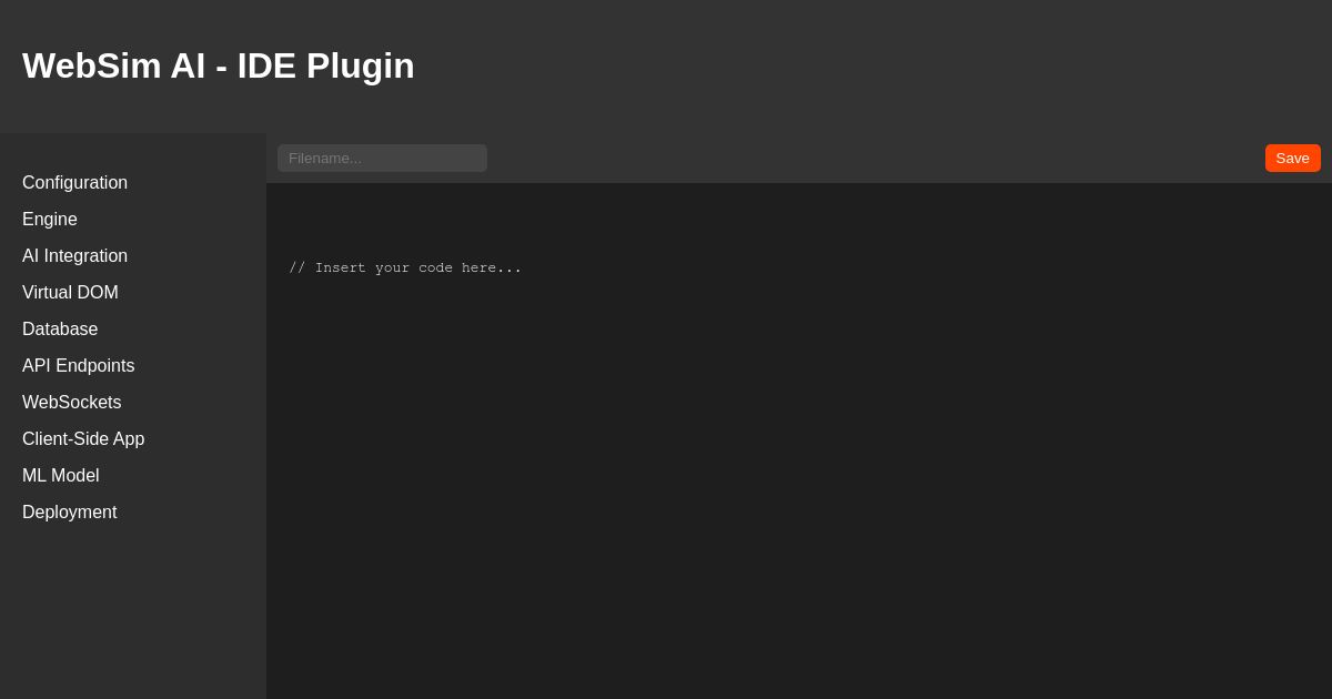 WebSim AI - IDE Plugin