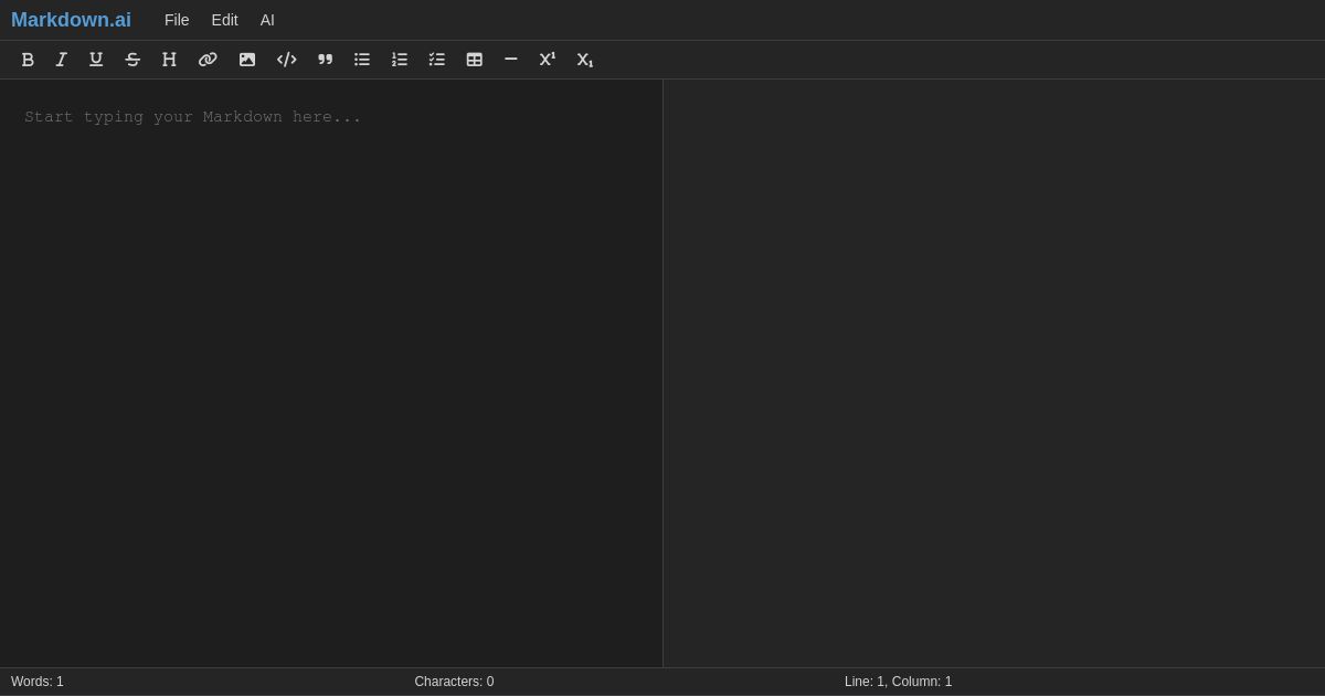 MarkdownAI: Professional Markdown Editor