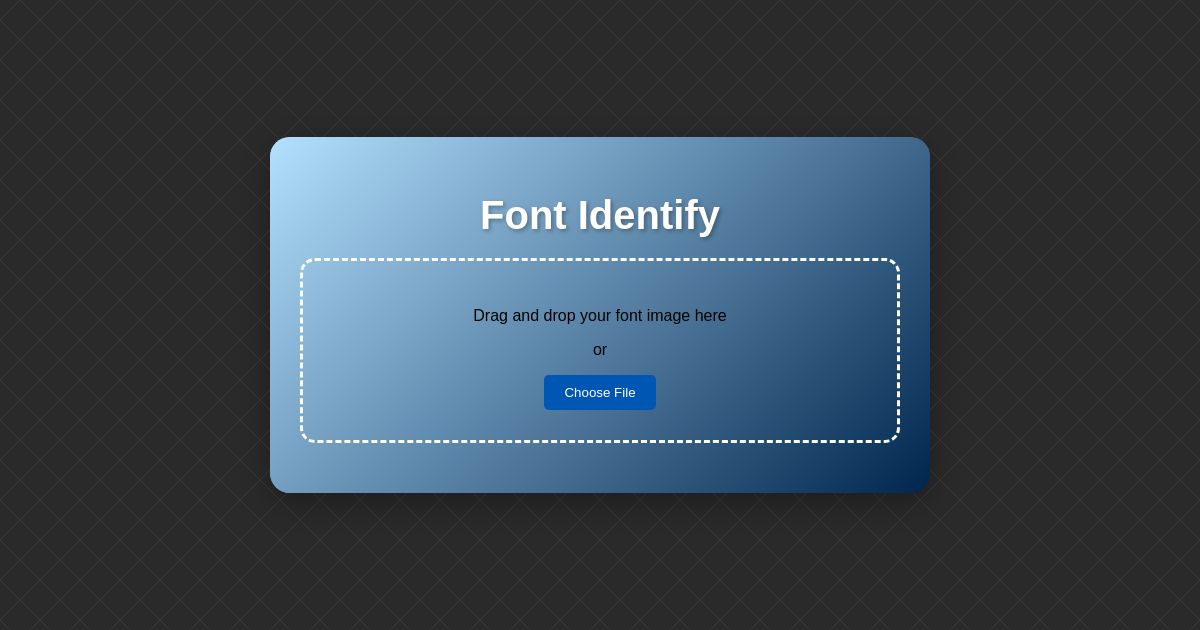 Font Identifier
