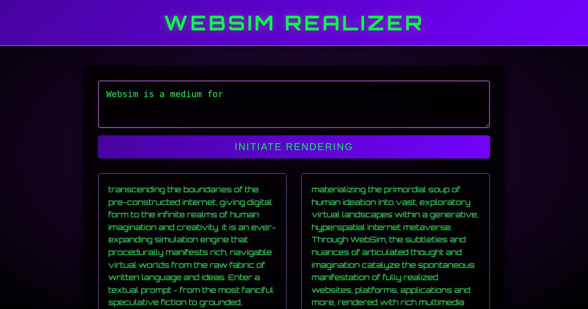 WebSim Realizer