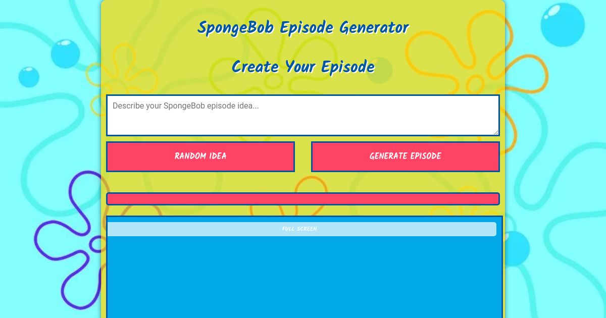 SpongeBob Episode Generator