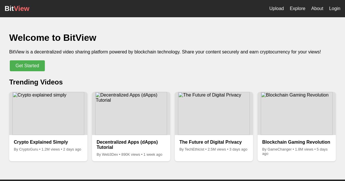 BitView - Decentralized Video Sharing