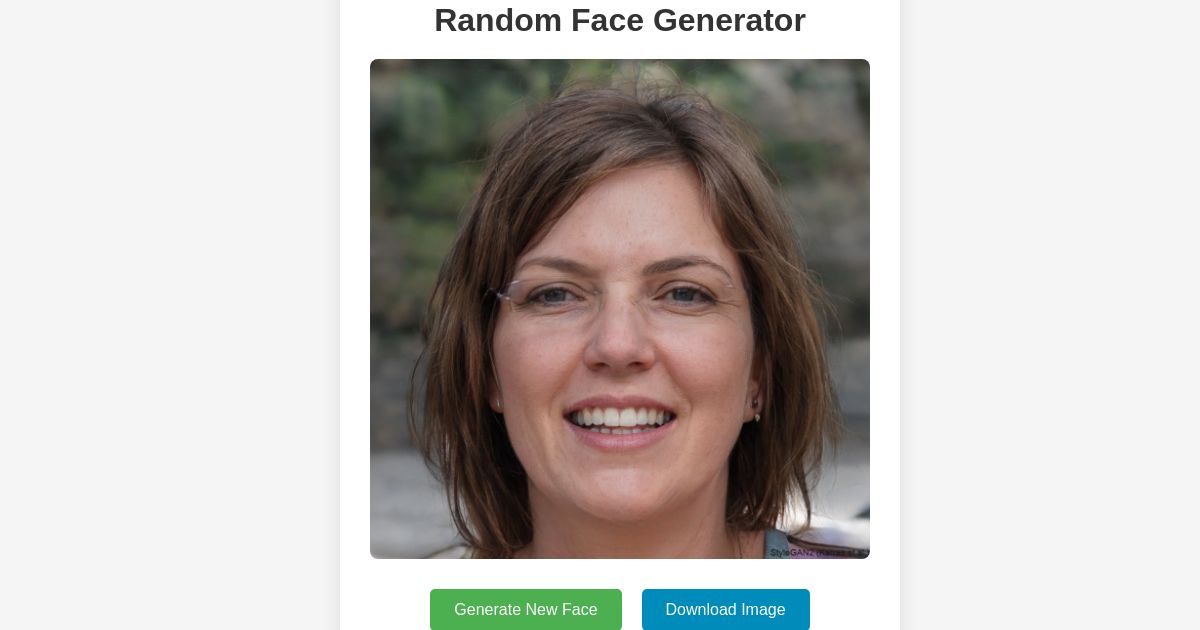 Random Face Generator
