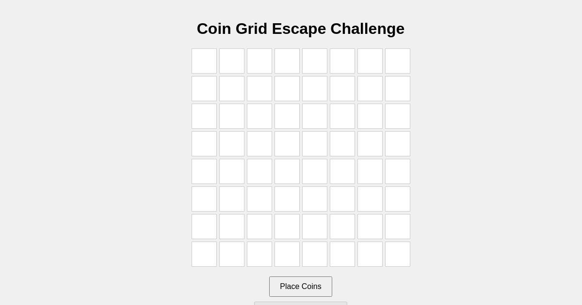 Coin Grid Escape Challenge