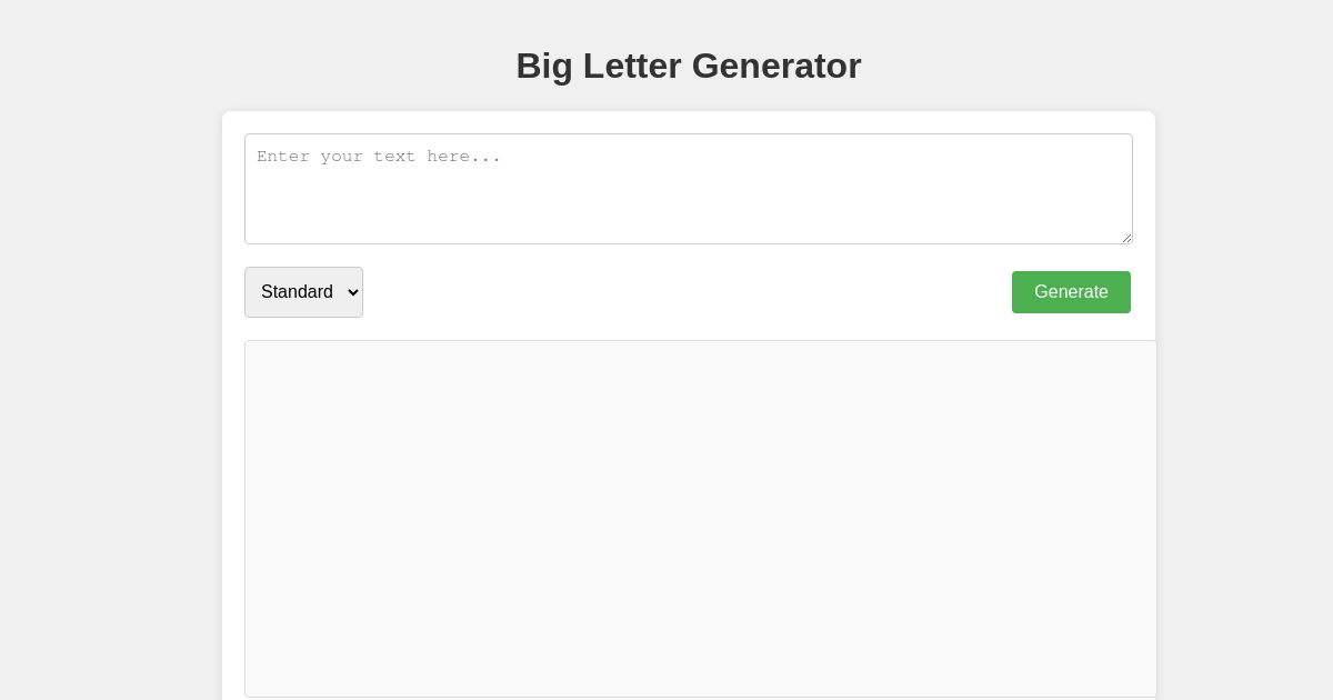 Big Letter Generator - WebSim