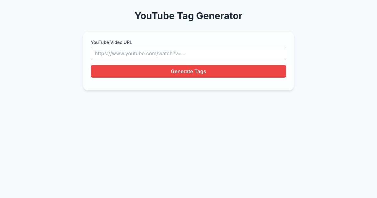 YouTube Tag Generator