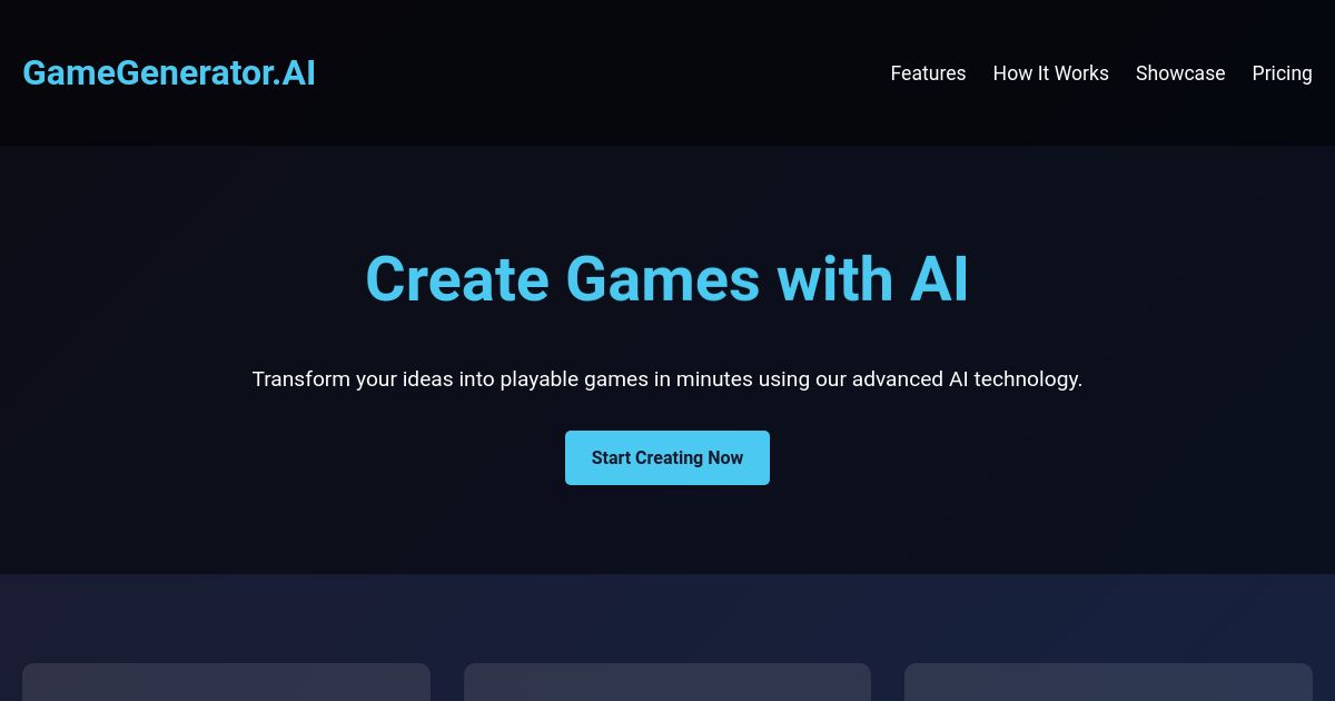 GameGenerator.AI - Create Games with AI