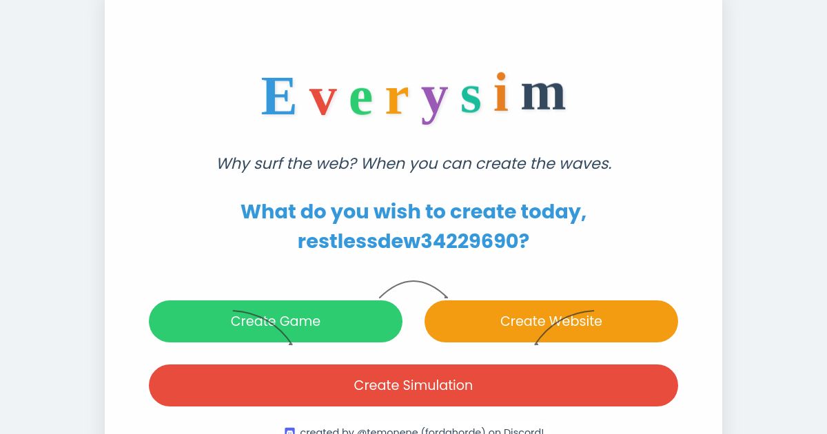 Everysim - Create Your Digital Universe