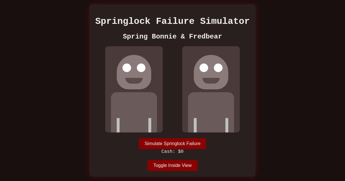 Springlock Failure Simulator: Spring Bonnie & Fredbear