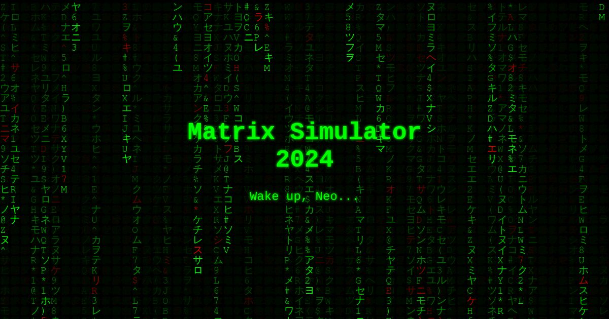 Matrix Simulator 2024