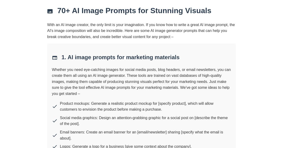 70+ AI Image Prompts for Stunning Visuals styl