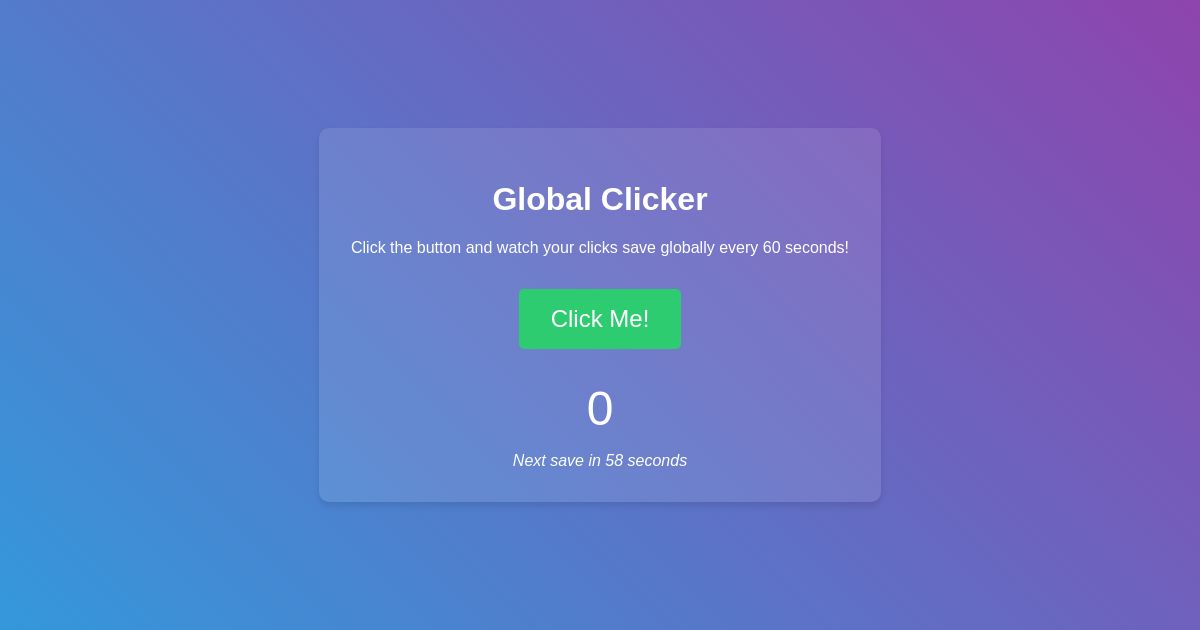 Global Clicker - Save Every 60 Seconds s