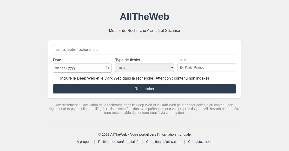 AllTheWeb - Moteur de Recherche Avancé et Sécurisé