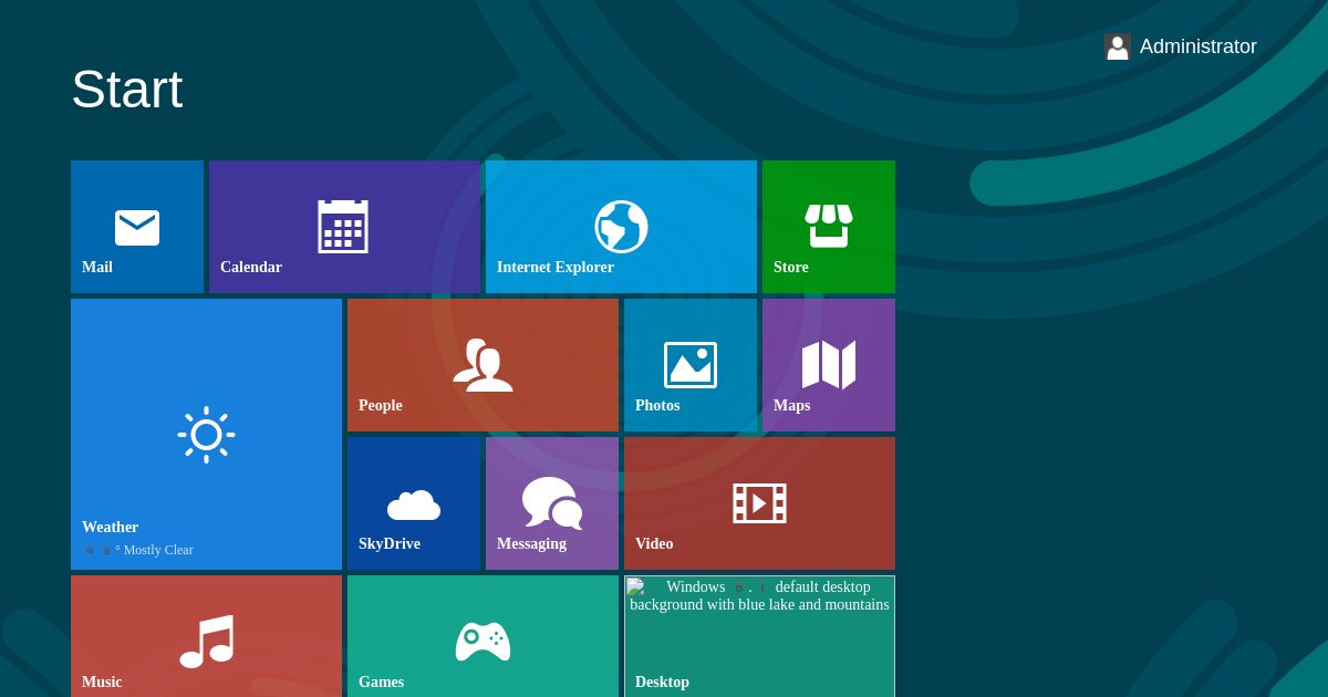 Windows 8.1 - Start Screen