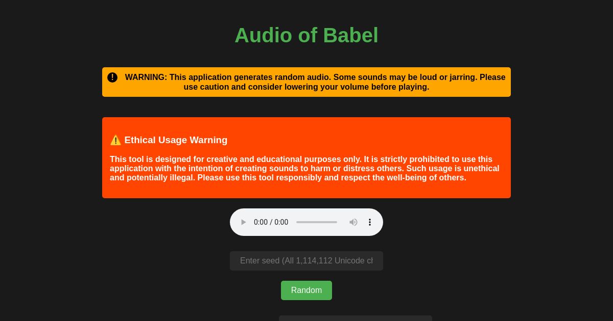 Audio of Babel [Recommended: Current Version]