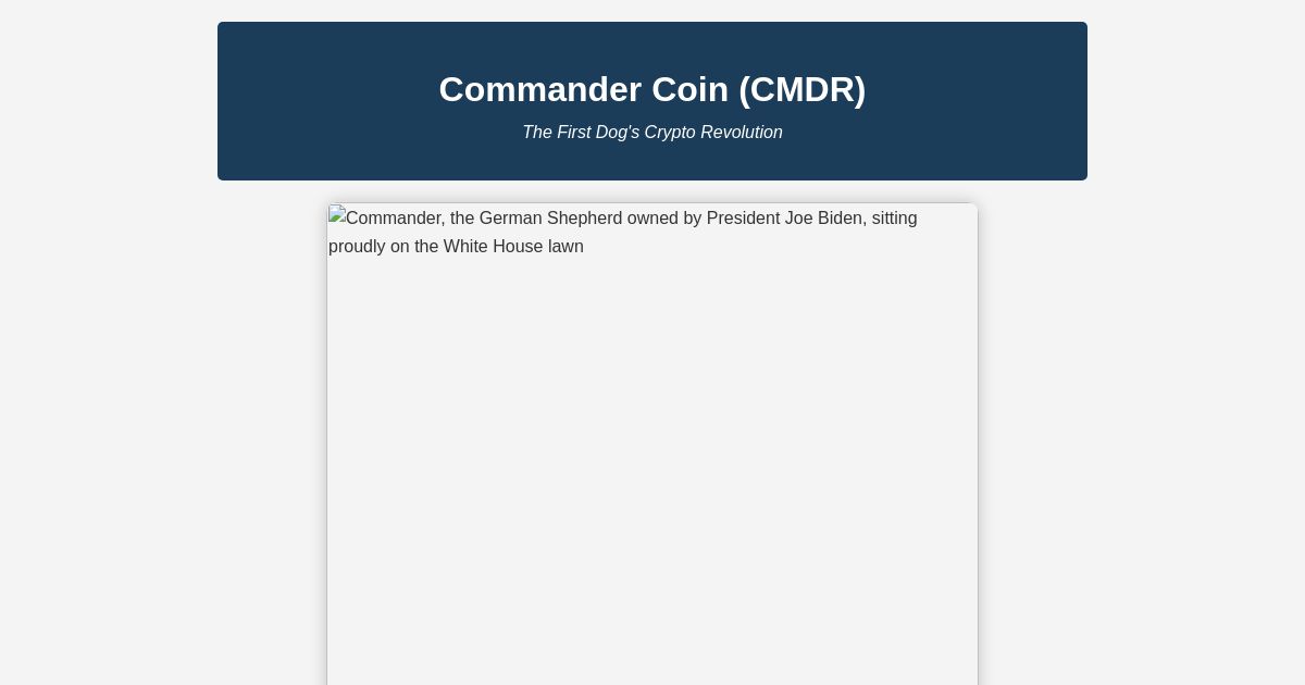 Commander Coin: The Presidential Pup Crypto