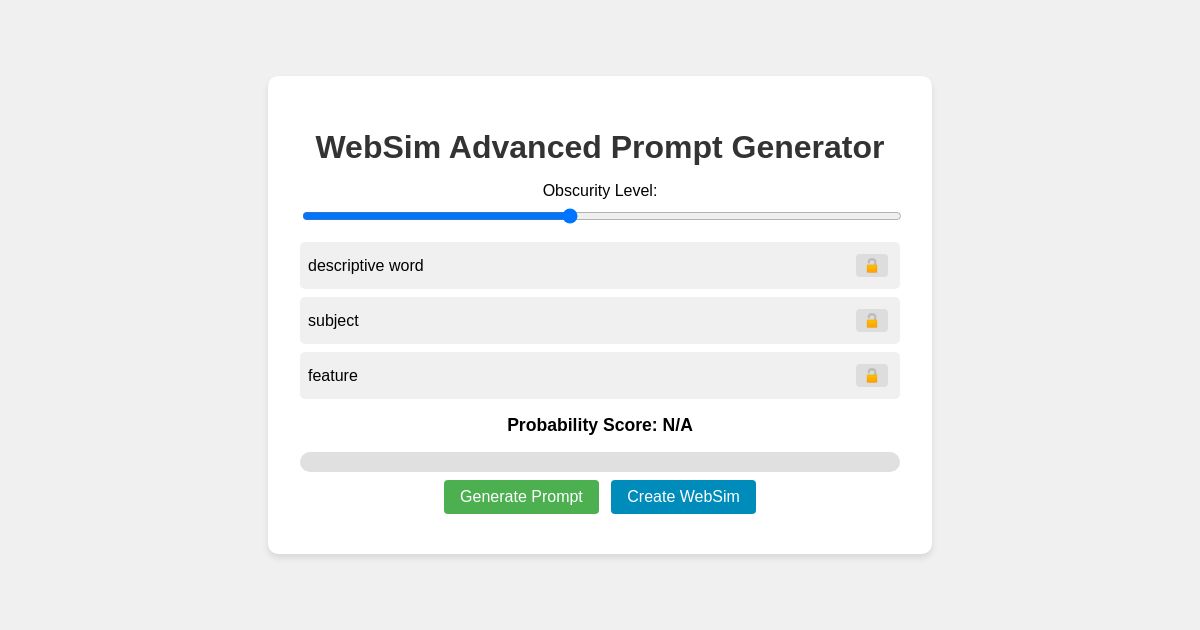 WebSim Advanced Prompt Generator
