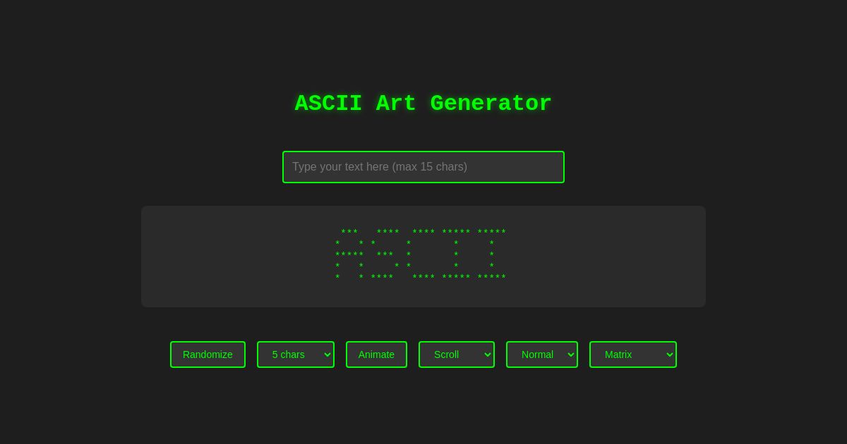 ASCII Art Generator st