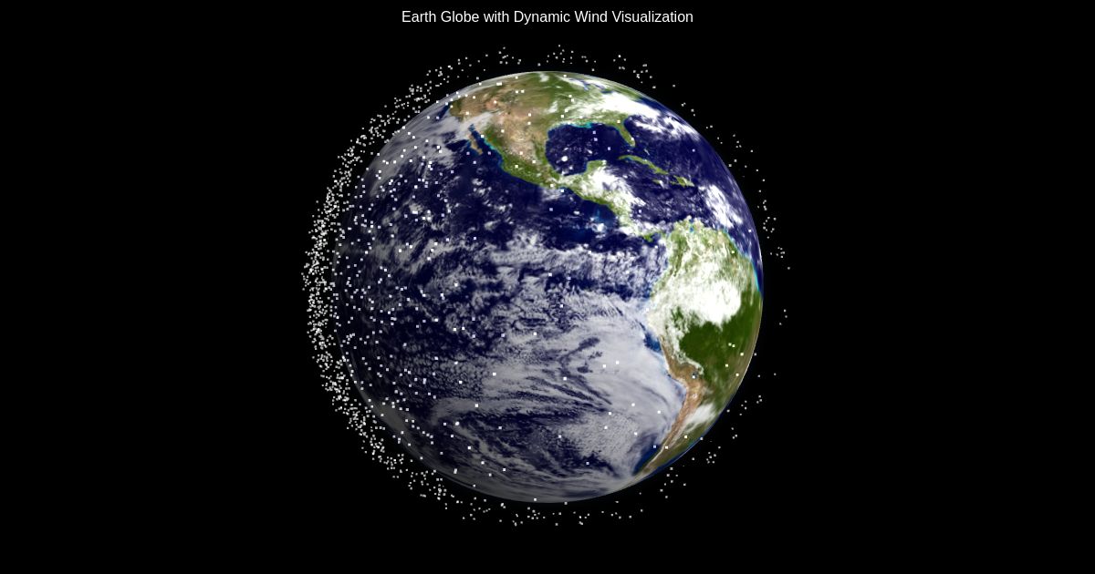 Earth Globe with Wind Visualization