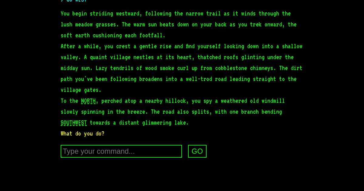 Kaslkaos's Text Adventure Roleplay Game