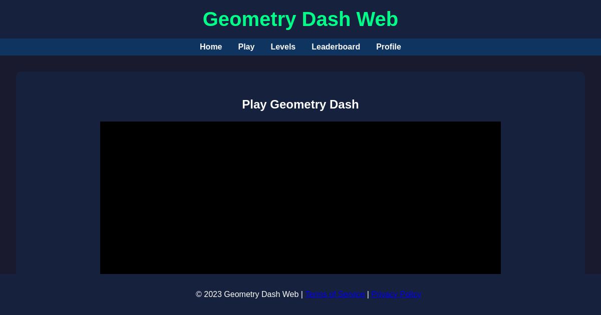 Geometry Dash Web - Play Now!