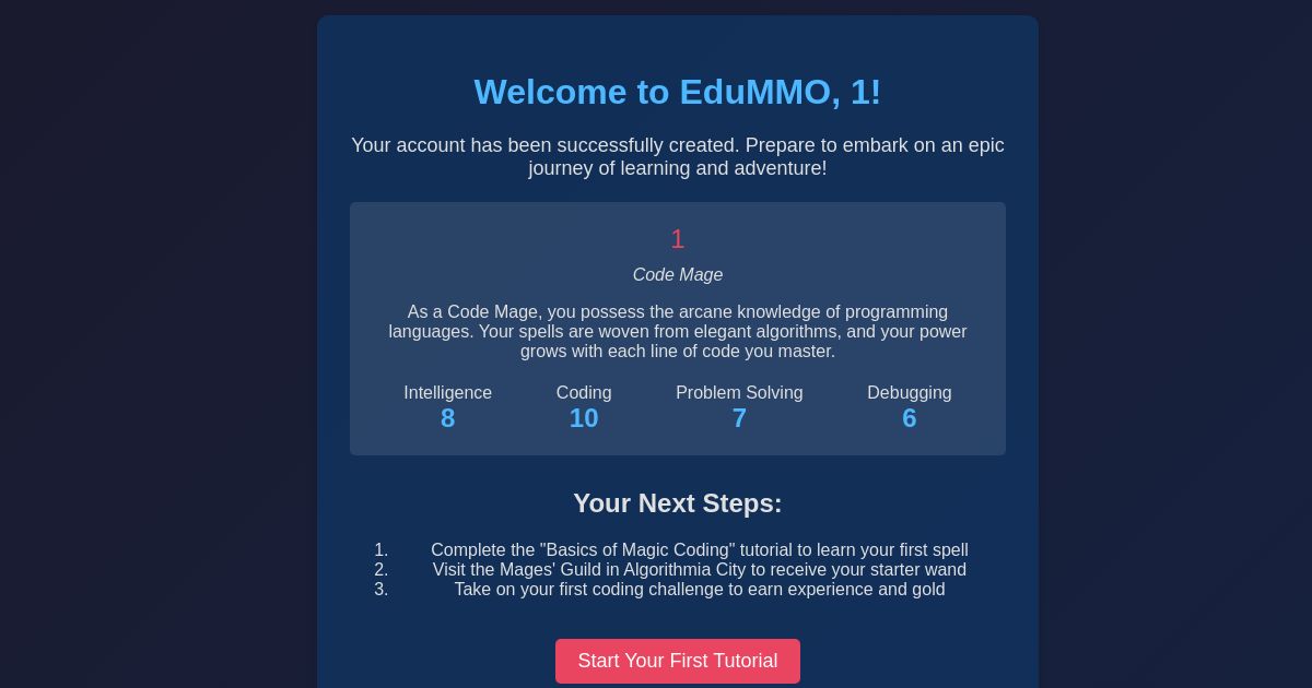 EduMMO Registration Confirmation